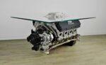 A Roush-Yates Ford FR9 NASCAR V8 Racing Engine Coffee Table