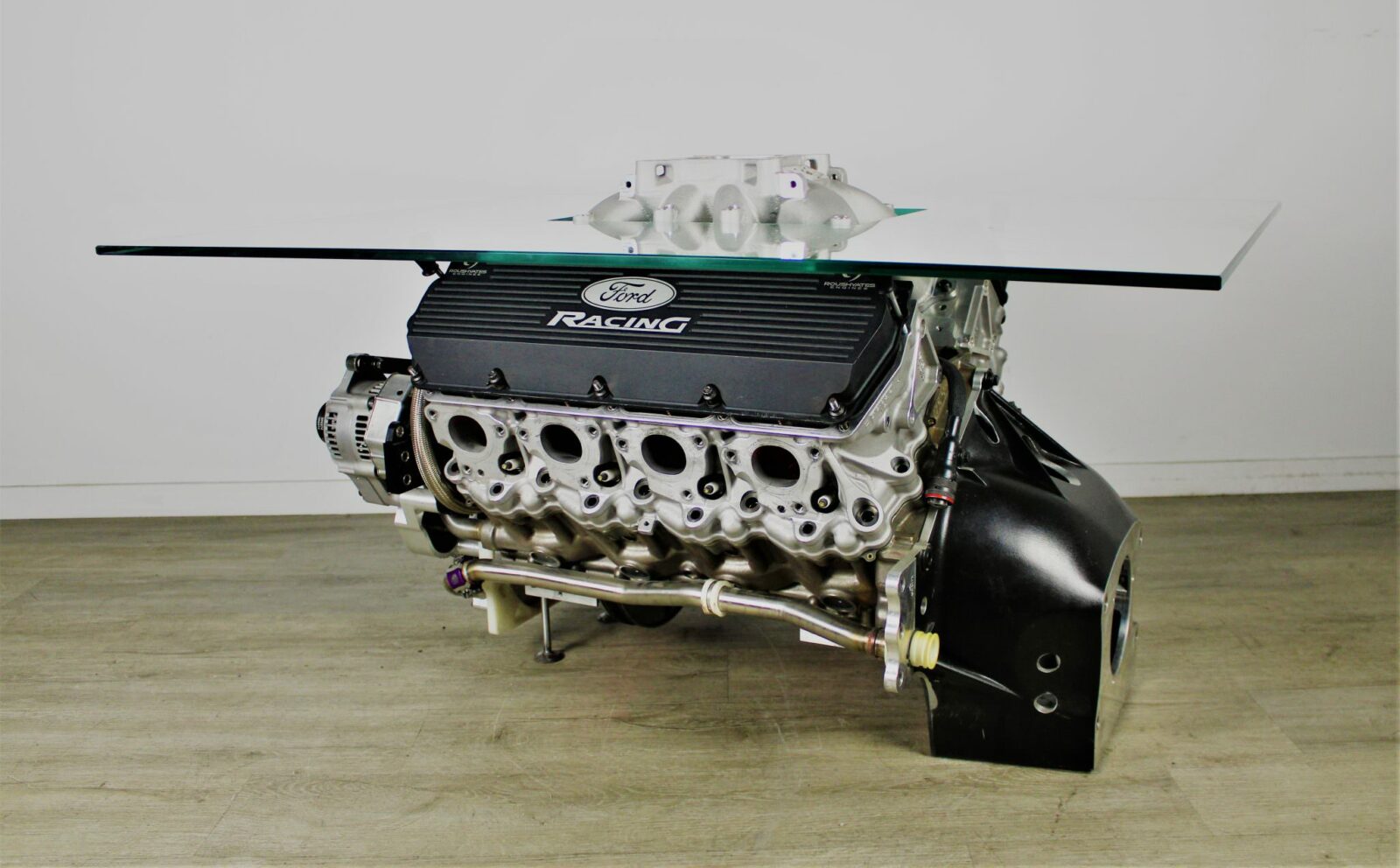A Roush-Yates Ford FR9 NASCAR V8 Racing Engine Coffee Table