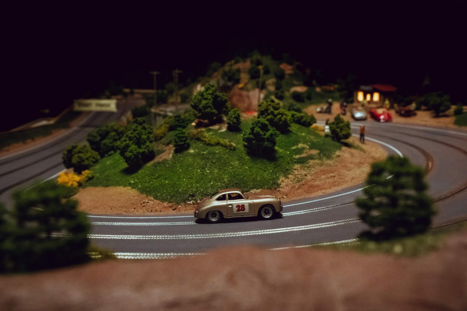 A Southern Californian Mountain Road Slot Car Raceway – In 1:32 Scale