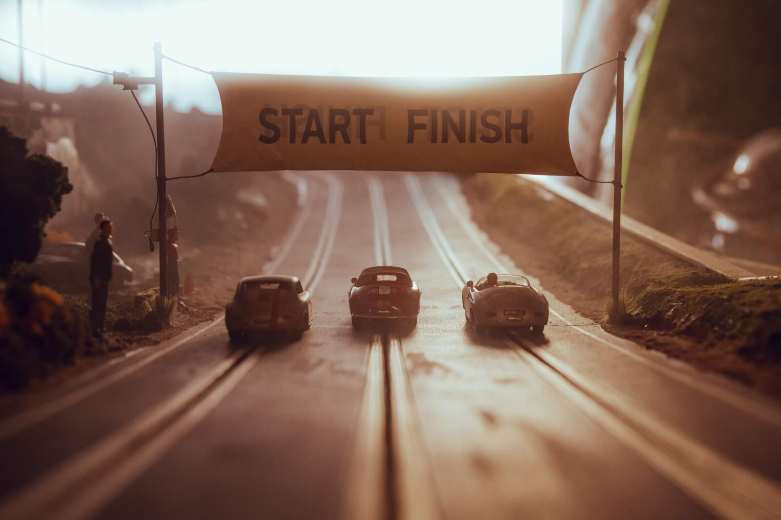 A Southern Californian Mountain Road Slot Car Raceway – In 1:32 Scale