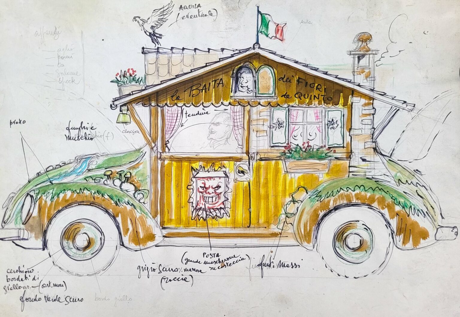 For Sale: A Volkswagen Beetle Swiss Cabin (With A Working Chimney)