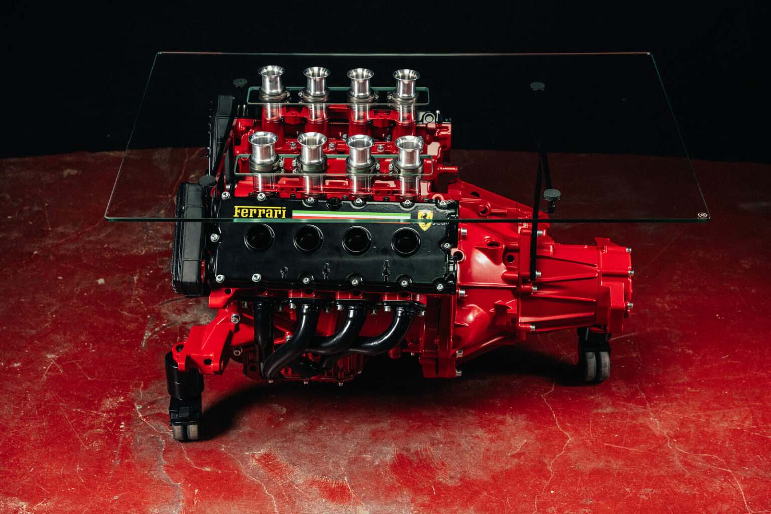 A Ferrari F105 V8 Engine Coffee Table