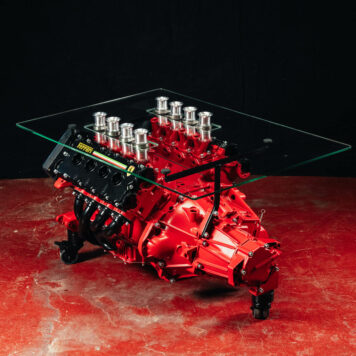 A Ferrari F105 V8 Engine Coffee Table