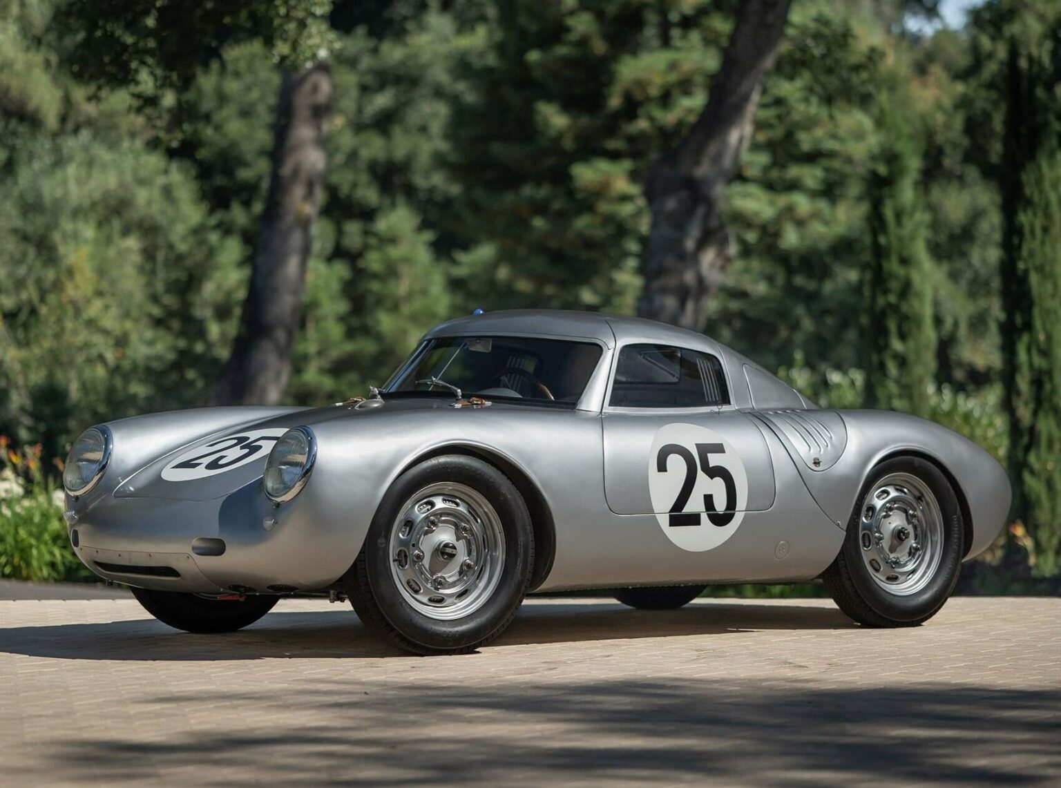 The Porsche 550A class winning car of the 1956 Le Mans motor race.