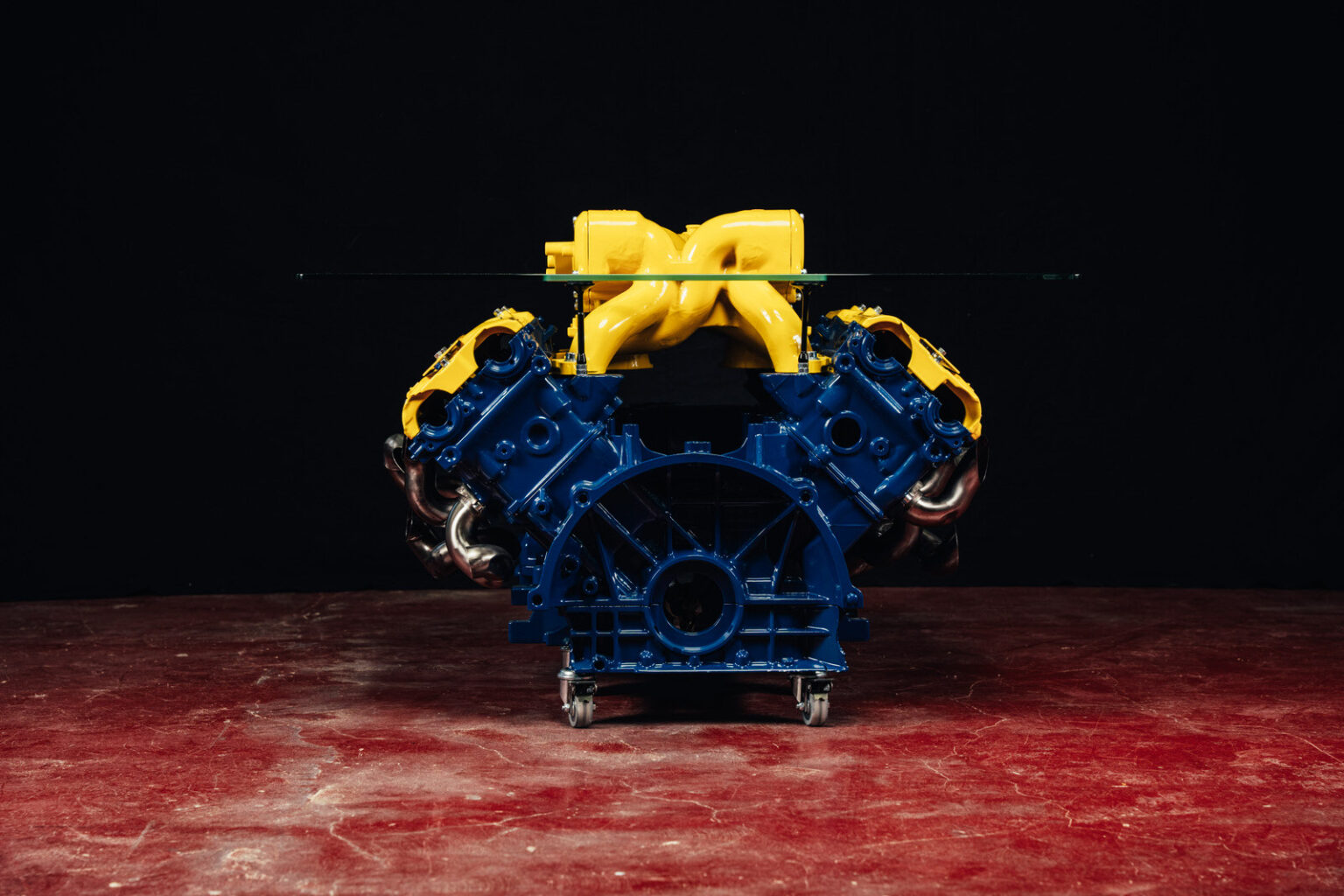 A Porsche M28 928 V8 Engine Coffee Table