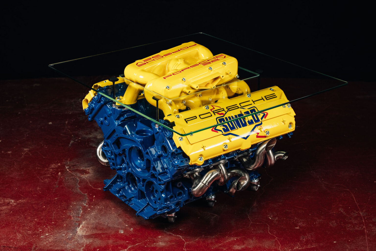 A Porsche M28 928 V8 Engine Coffee Table