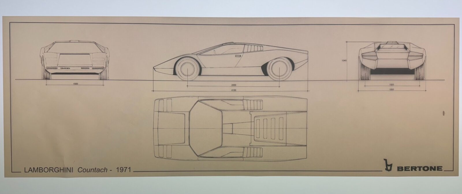 A Collection Of Original Factory Bertone Blueprints