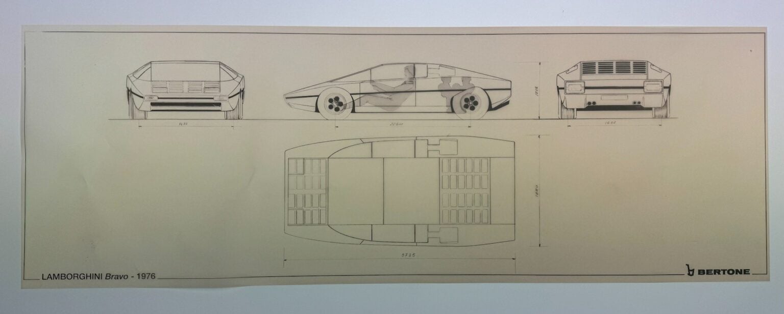 A Collection Of Original Factory Bertone Blueprints