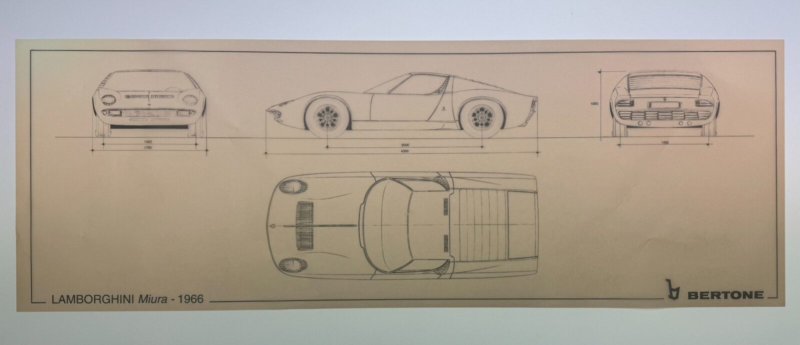 A Collection Of Original Factory Bertone Blueprints