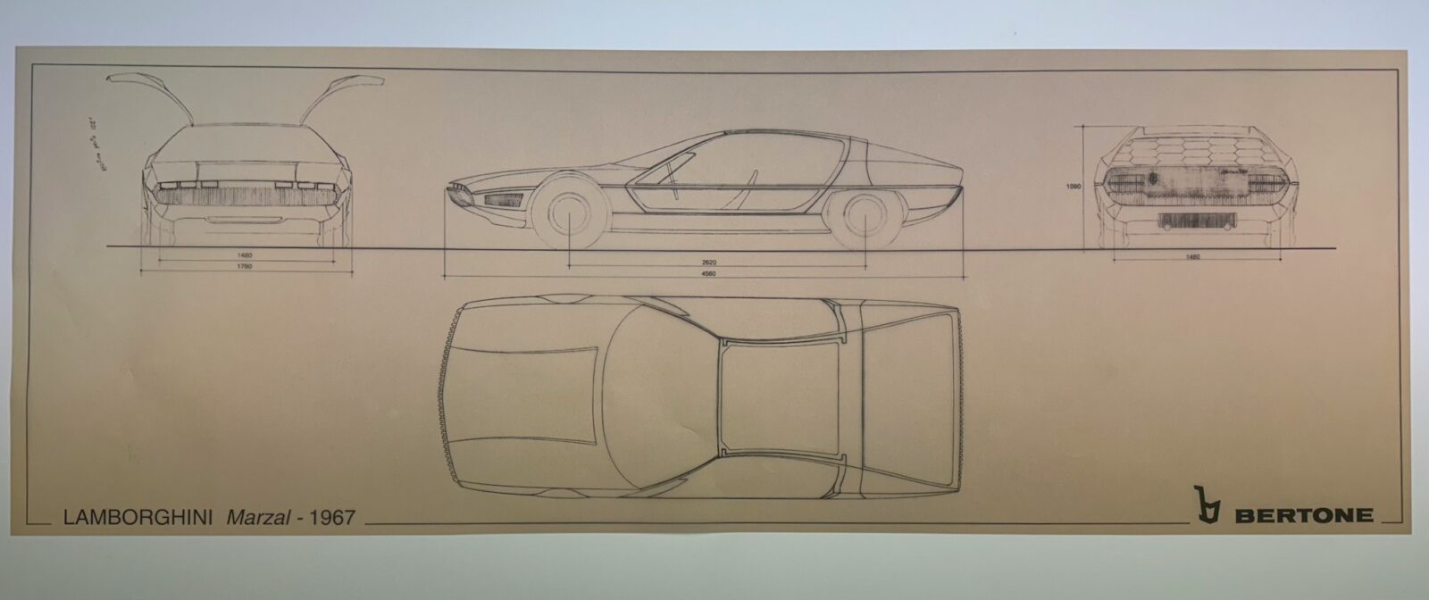 A Collection Of Original Factory Bertone Blueprints