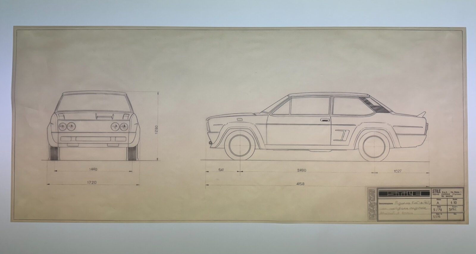 A Collection Of Original Factory Bertone Blueprints