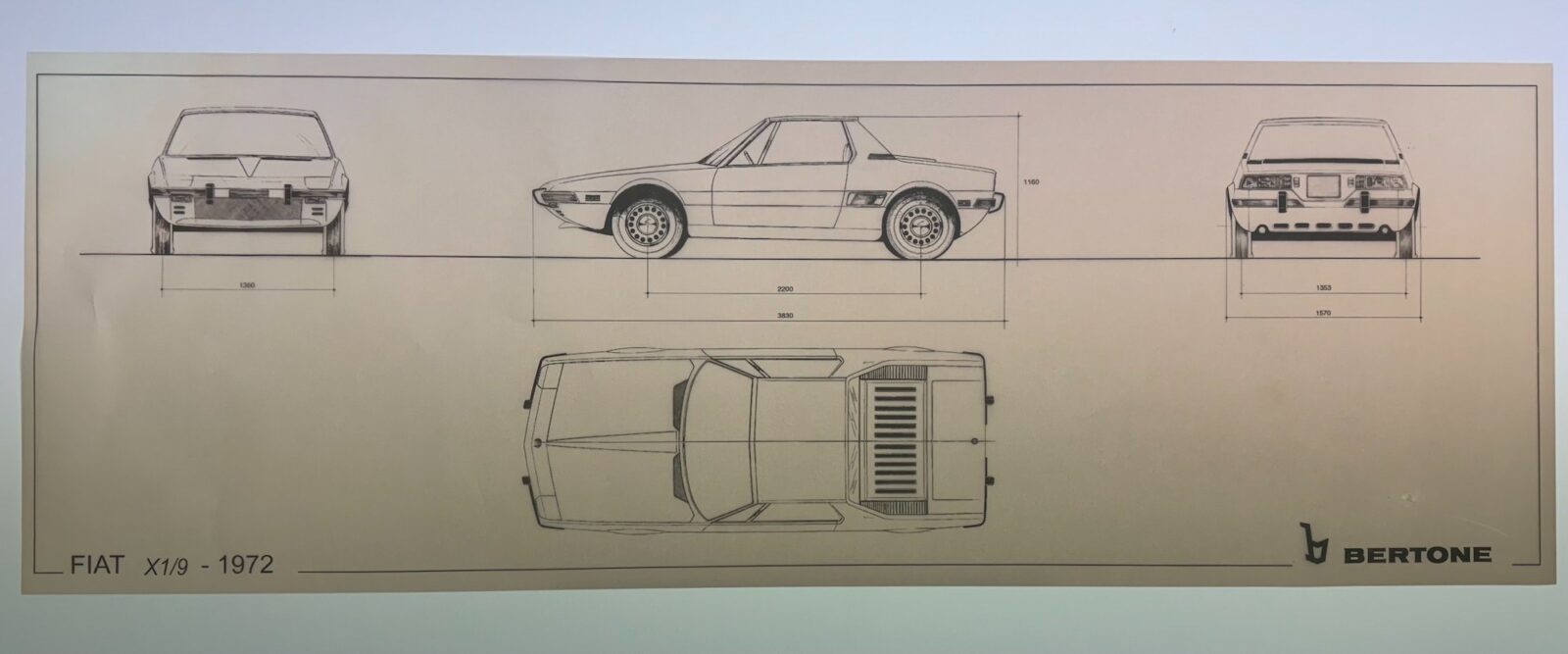 A Collection Of Original Factory Bertone Blueprints