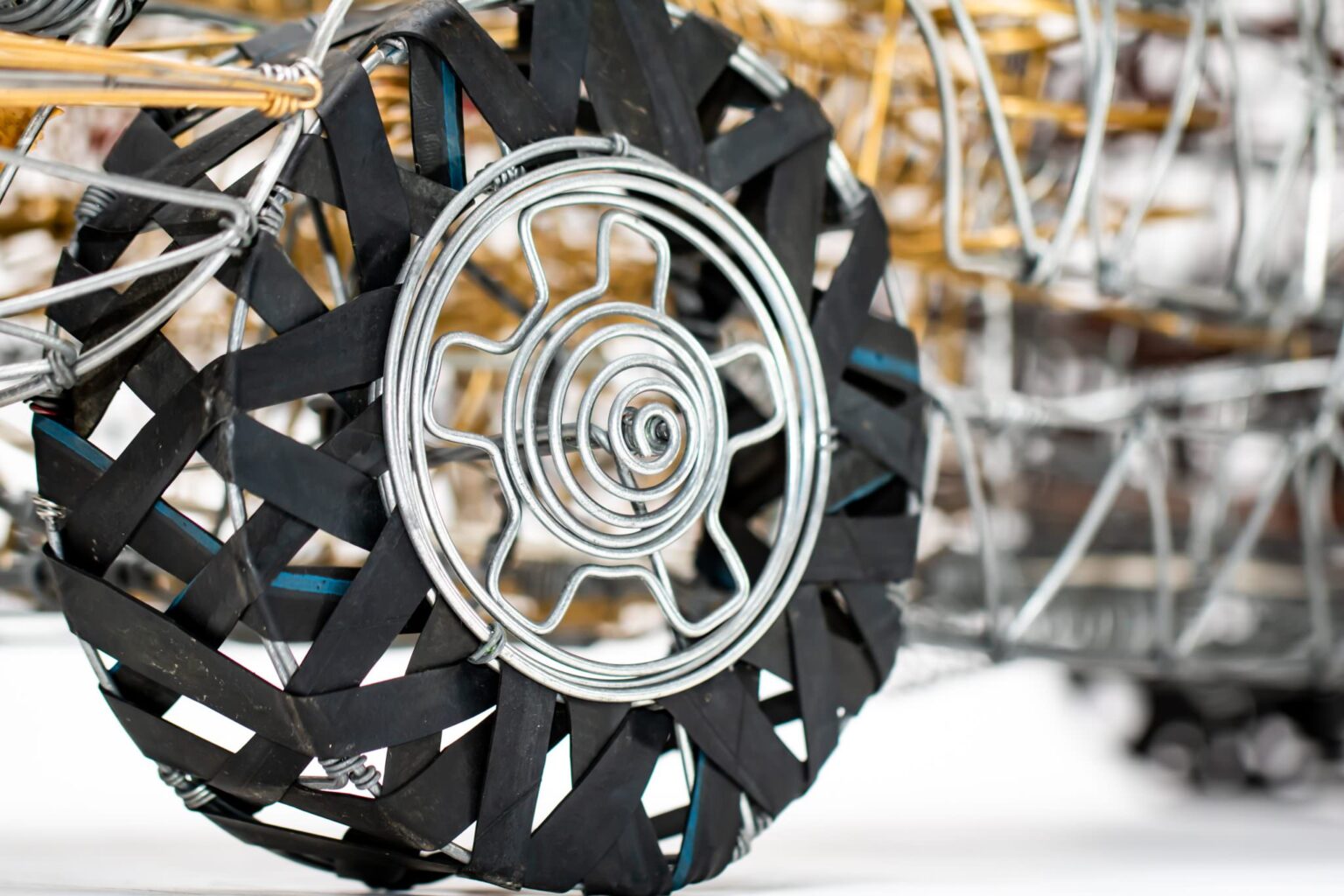 A Jaguar E-Type Series 3-Style Wire Frame Sculpture