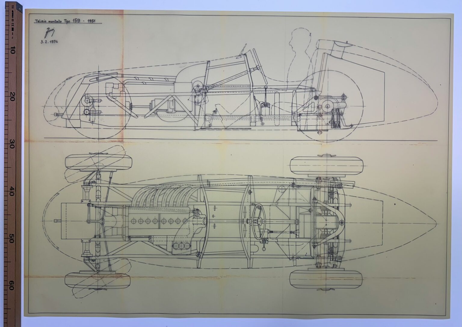 A Fascinating Set Of Vintage Alfa Romeo Factory Blueprints