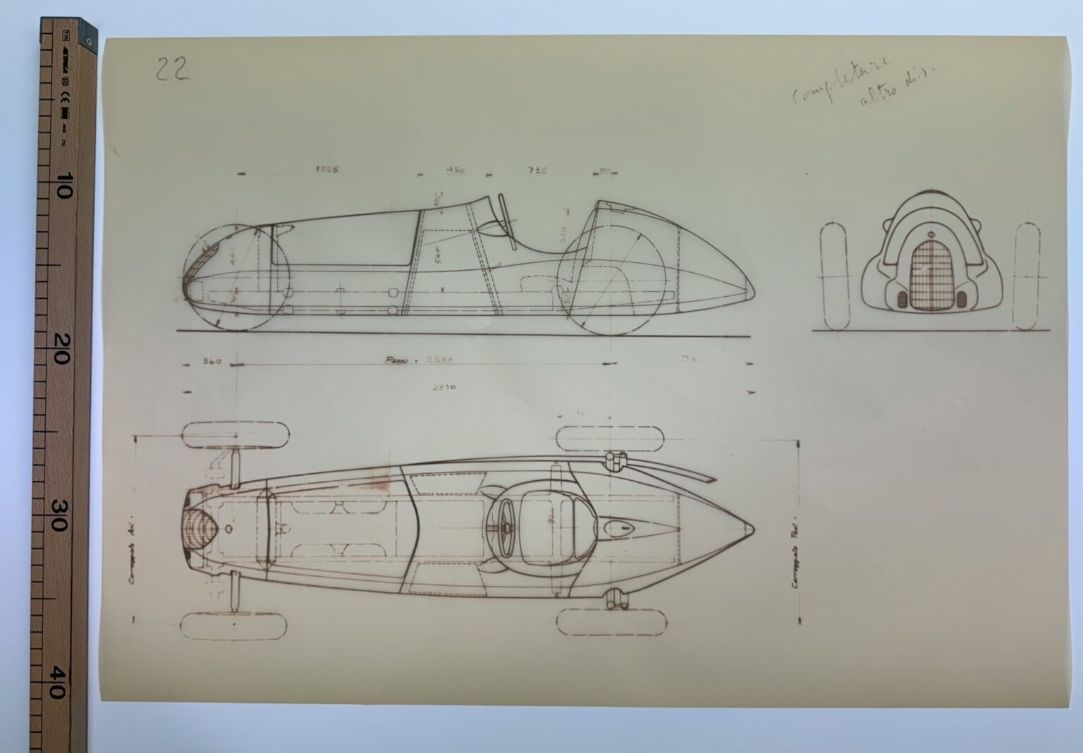 A Fascinating Set Of Vintage Alfa Romeo Factory Blueprints