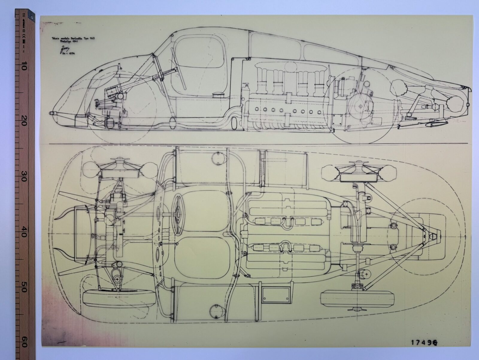 A Fascinating Set Of Vintage Alfa Romeo Factory Blueprints
