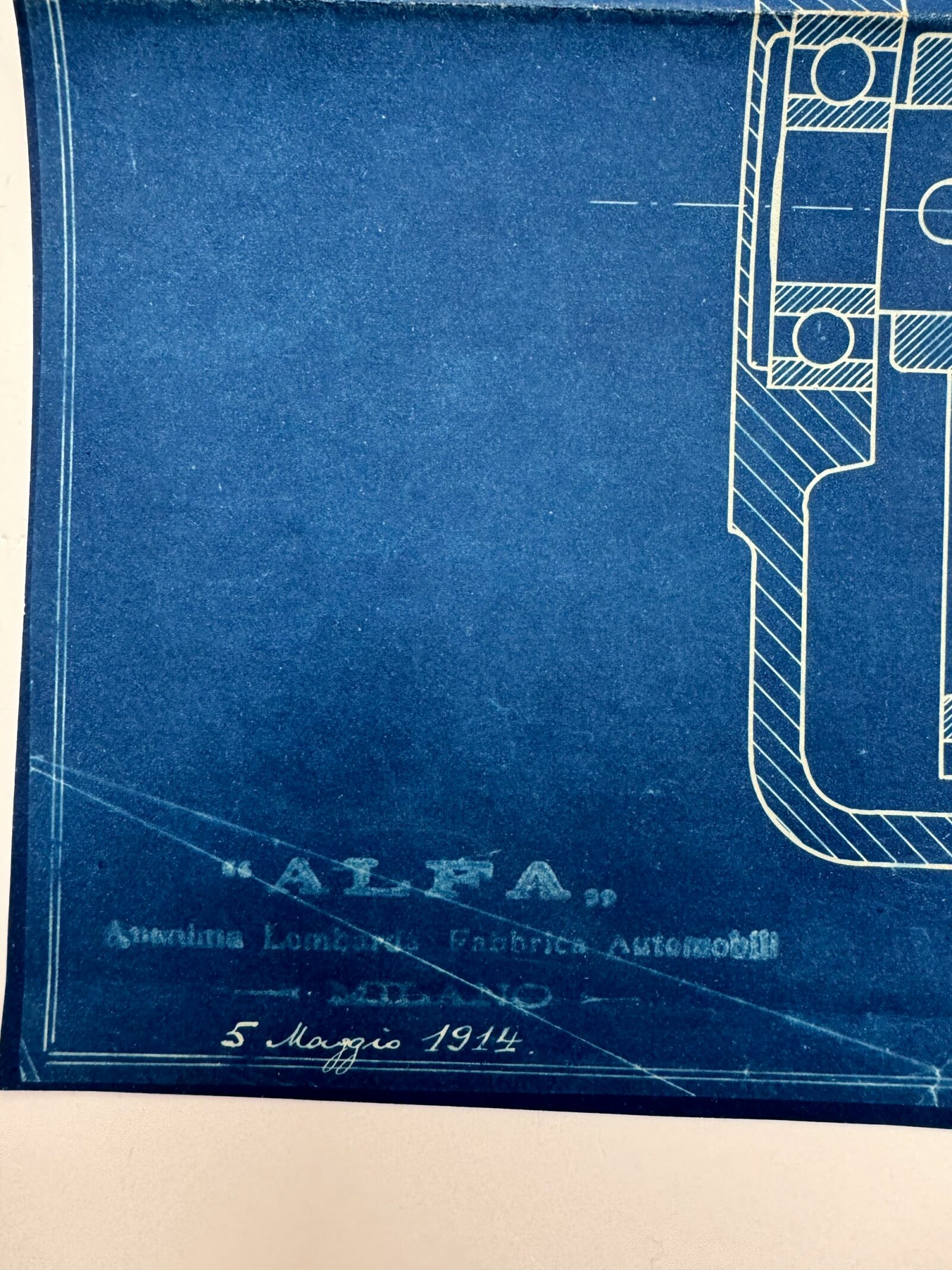 A Fascinating Set Of Vintage Alfa Romeo Factory Blueprints