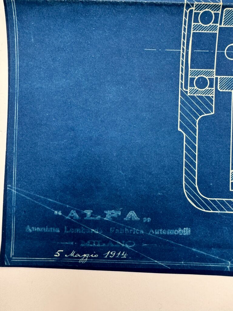 A Fascinating Set Of Vintage Alfa Romeo Factory Blueprints