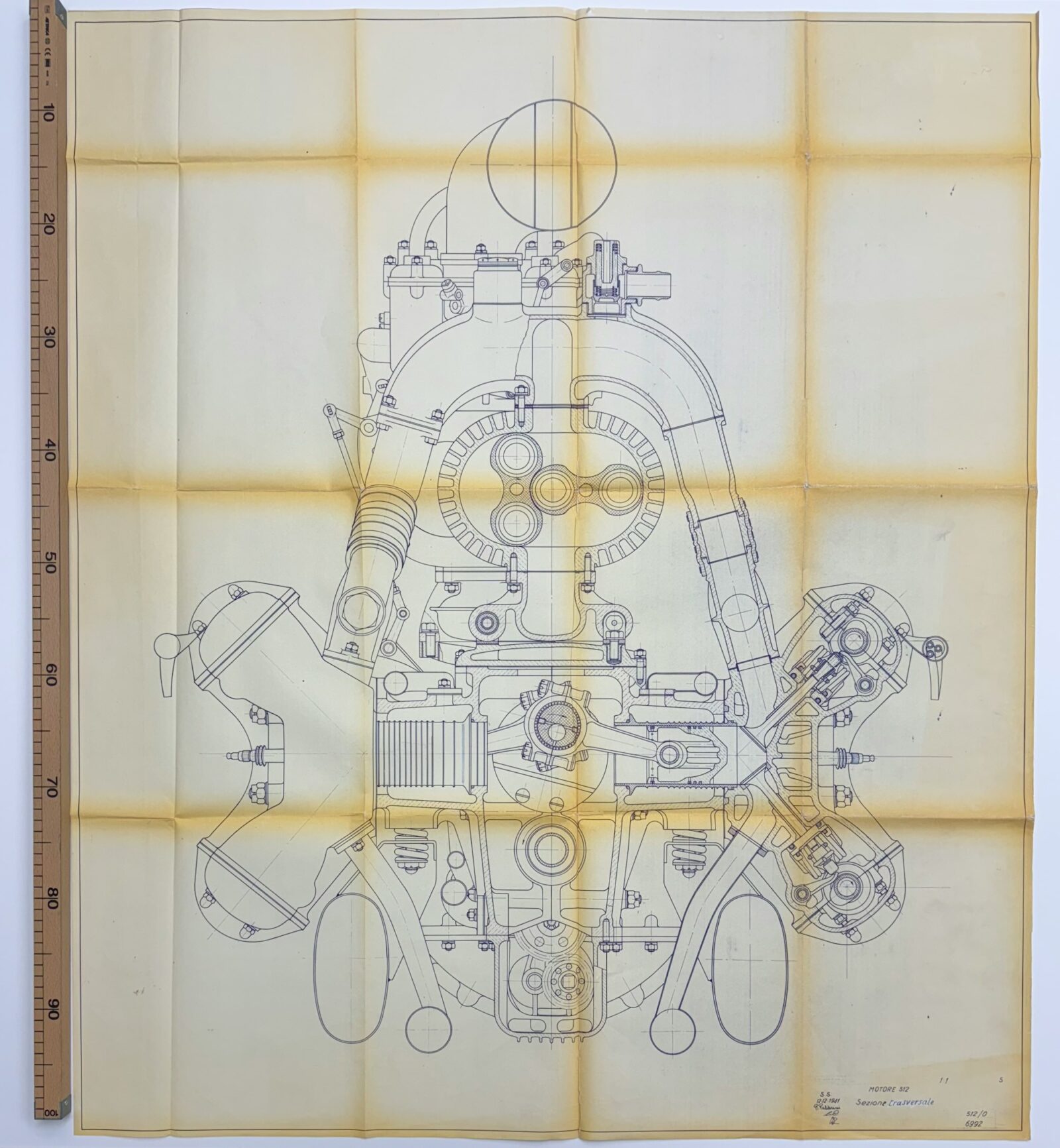 A Fascinating Set Of Vintage Alfa Romeo Factory Blueprints