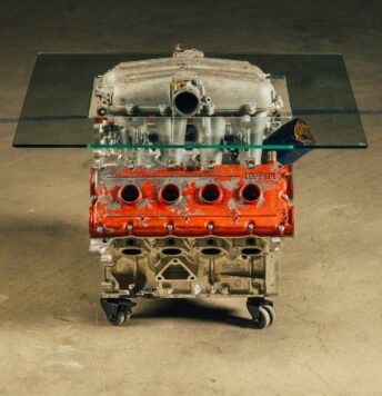 Perfect Patina: A Ferrari F119 V8 Engine Coffee Table