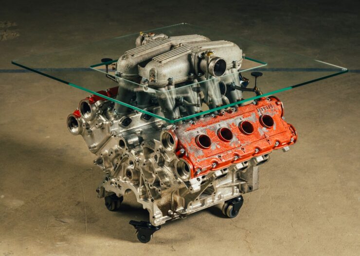 Perfect Patina: A Ferrari F119 V8 Engine Coffee Table