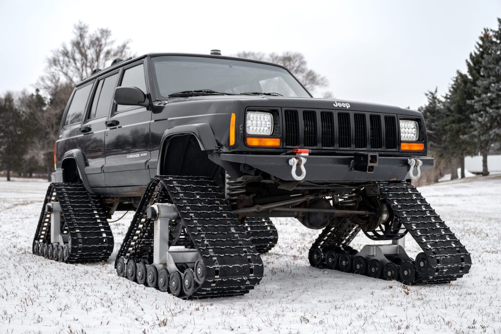 Winter Weapon For Sale: A Jeep Cherokee On A Dominator Track System