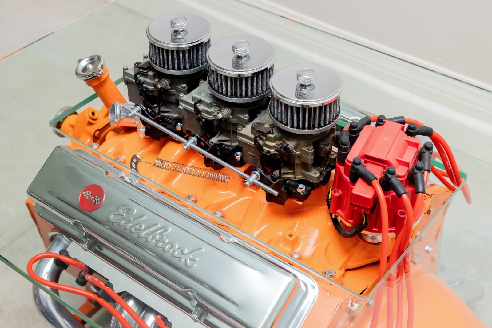 A Small Block Chevrolet V8 Coffee Table