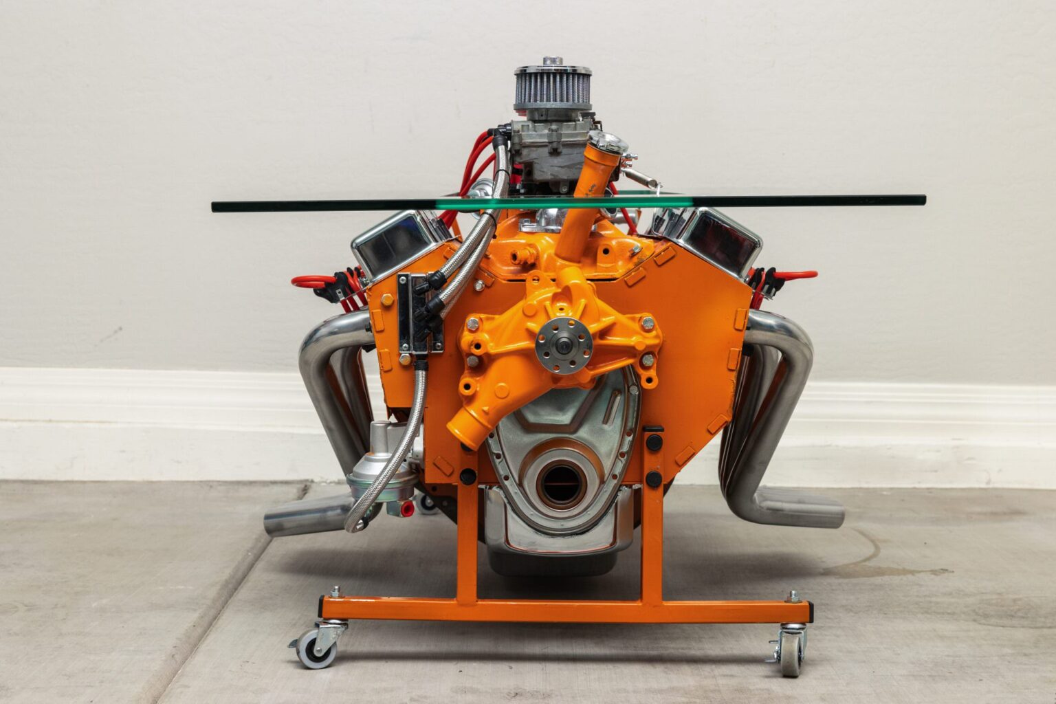 A Small Block Chevrolet V8 Coffee Table