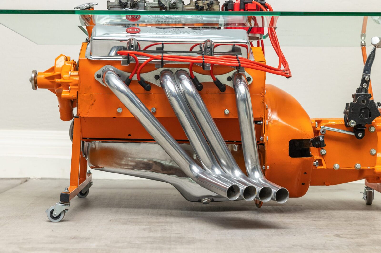 A Small Block Chevrolet V8 Coffee Table