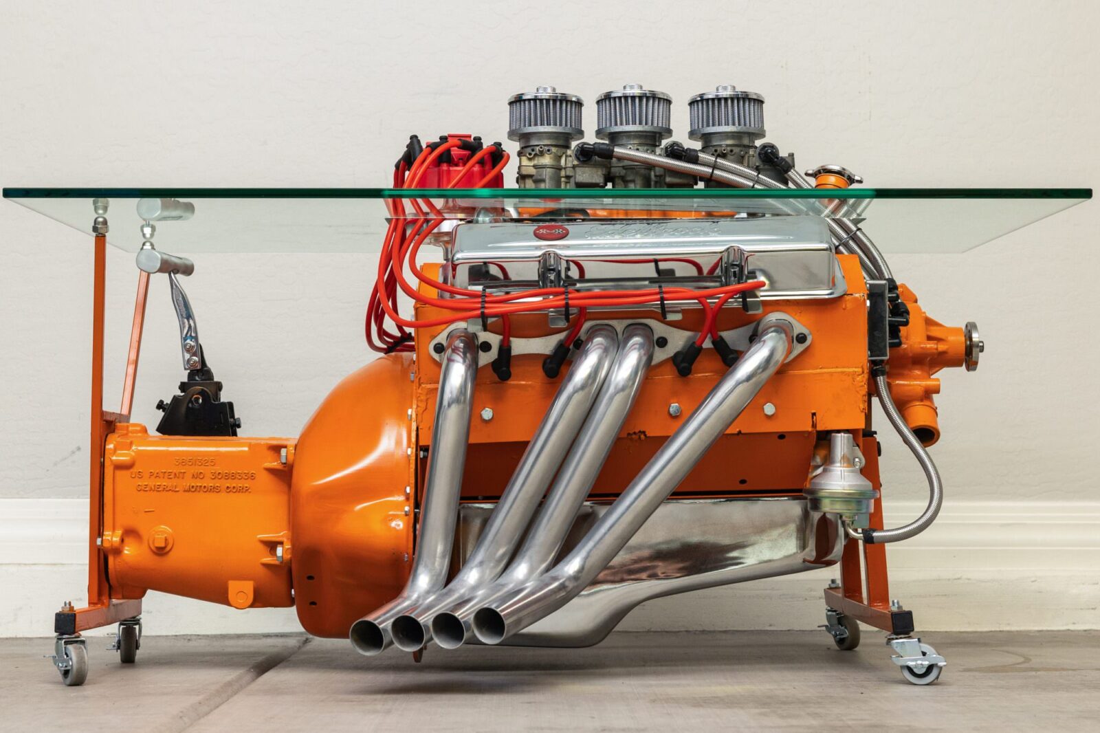 A Small Block Chevrolet V8 Coffee Table