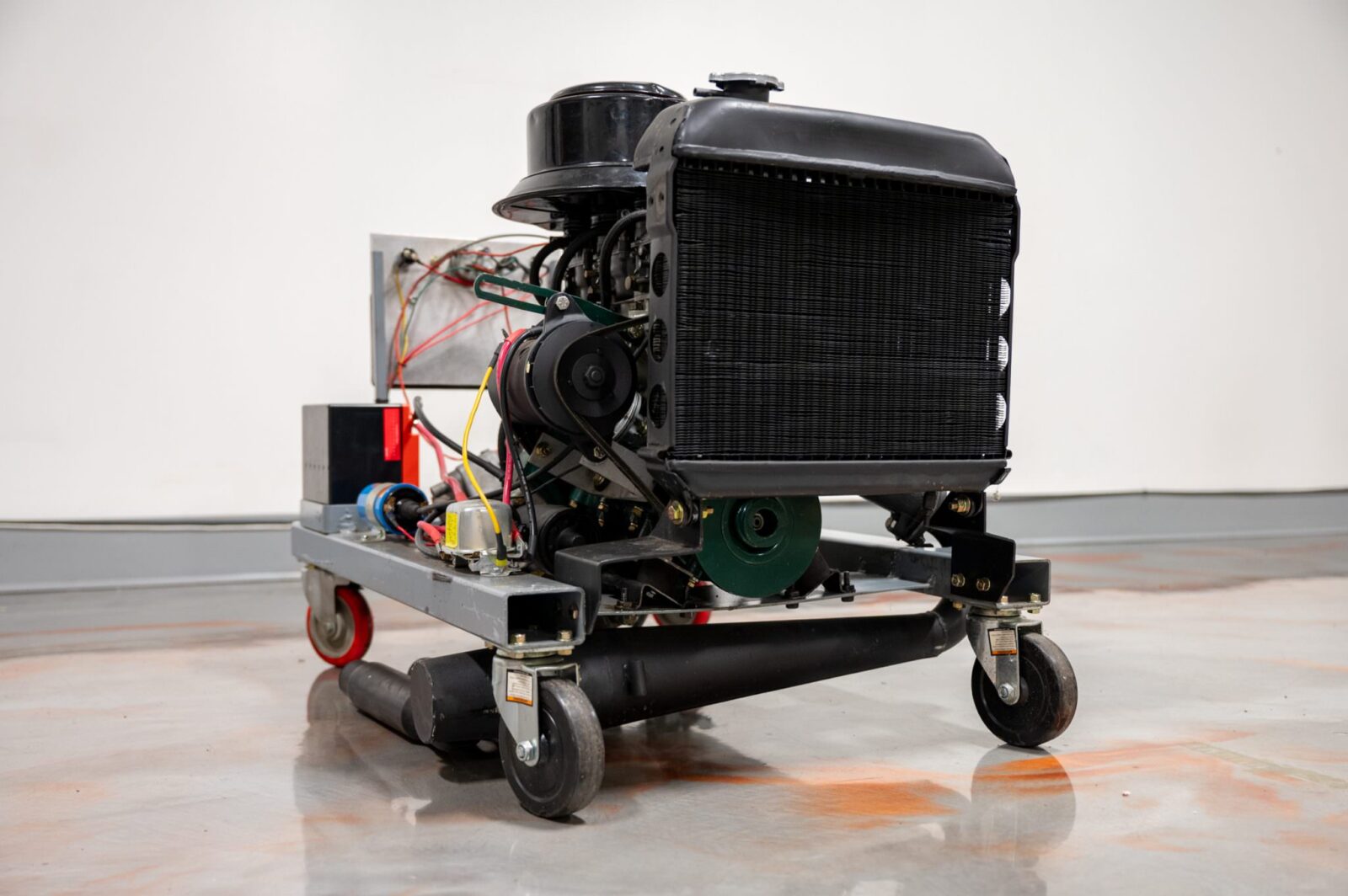 Two-Stroke: A Saab 96 Engine + Gearbox On A Test Stand