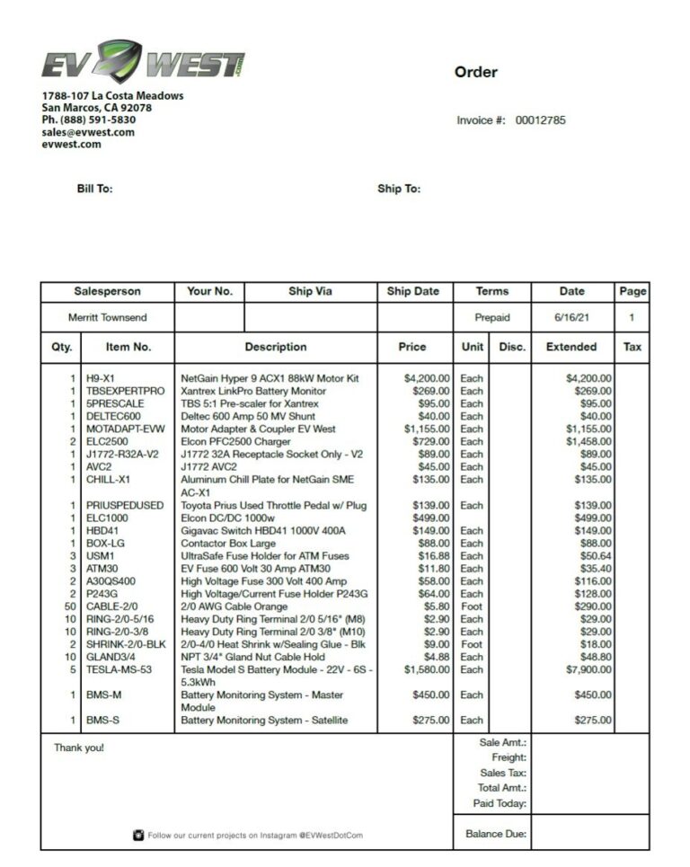 An EV West Volkswagen Beetle Electric Conversion Kit