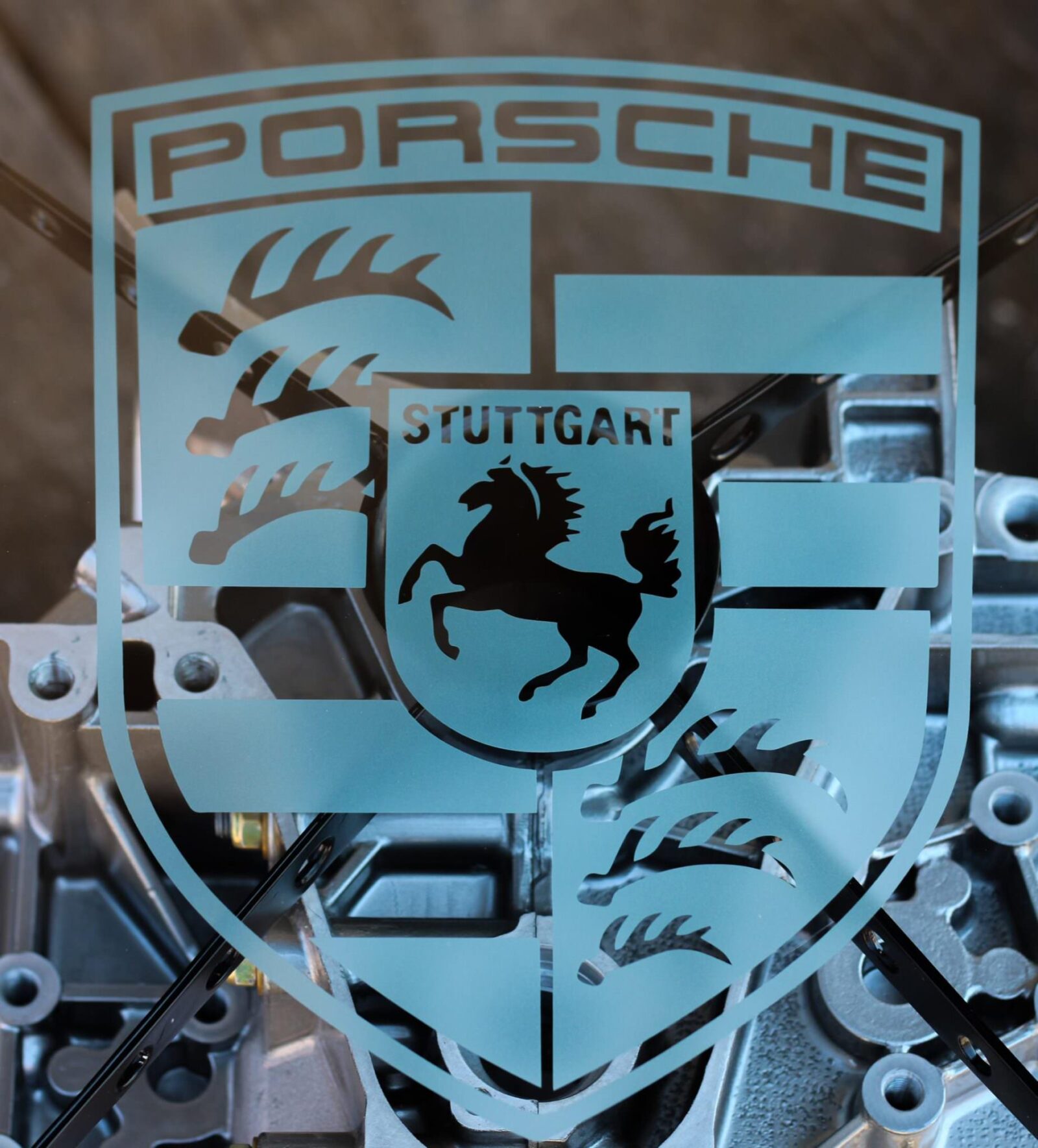 A Porsche 930 Turbo Engine Block Coffee Table
