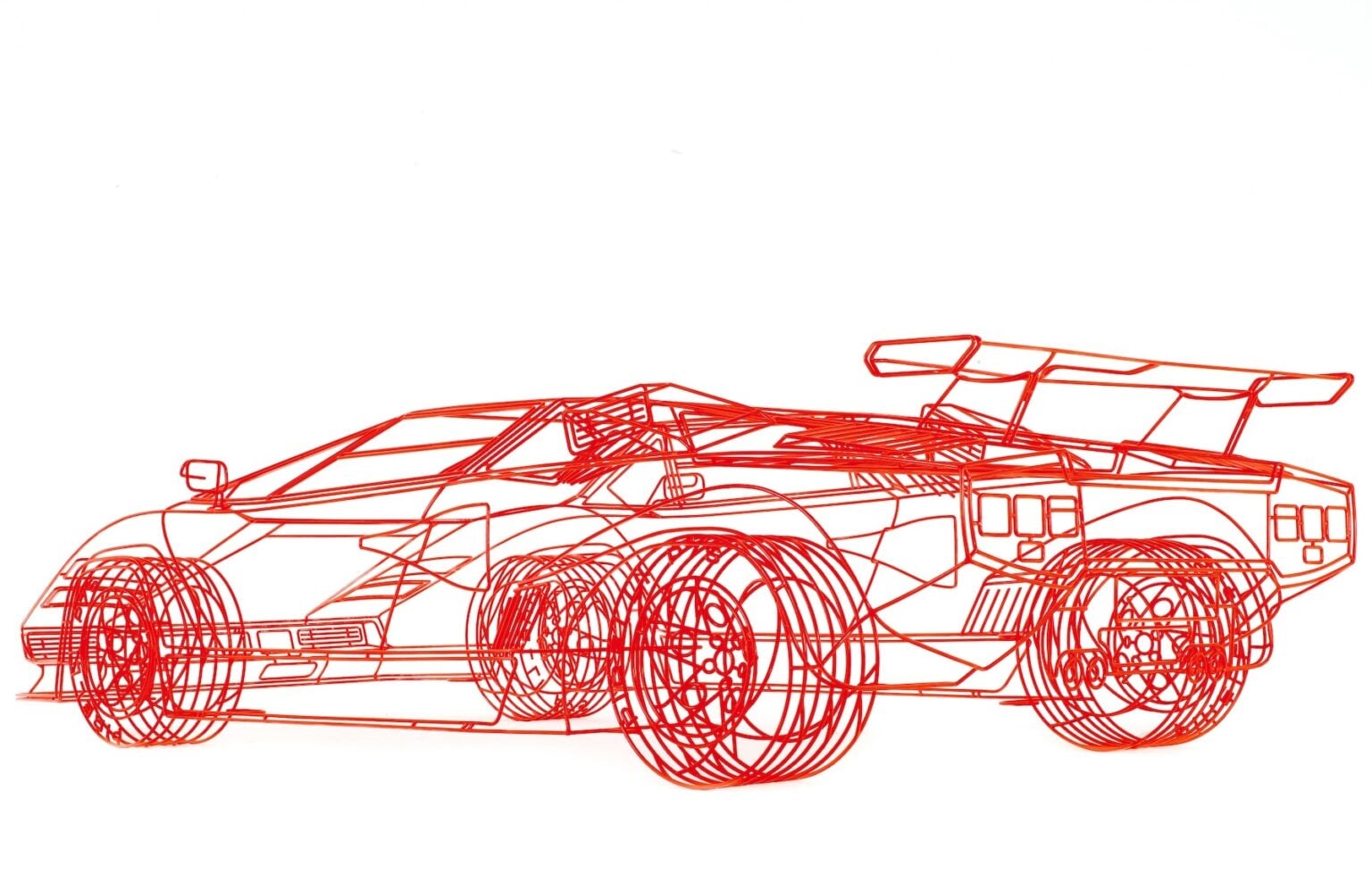 A Full-Sized Lamborghini Countach “Koenig” Sculpture by Benedict Radcliffe