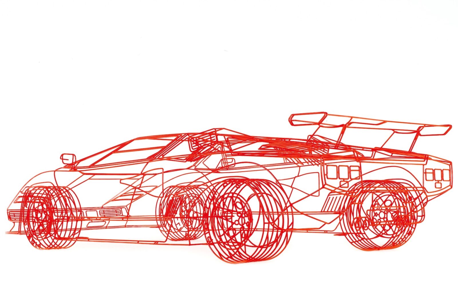 A Full-Sized Lamborghini Countach “Koenig” Sculpture by Benedict Radcliffe