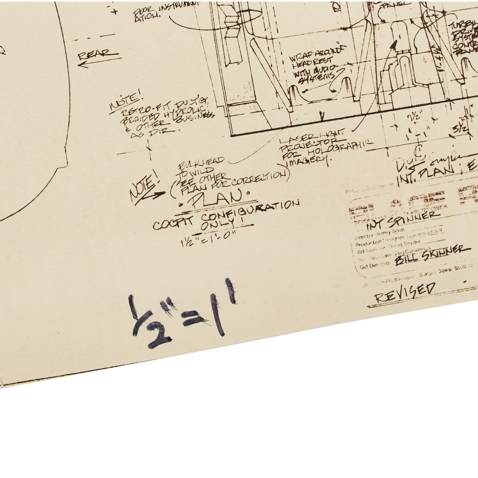 A Set Of Blade Runner Blueprint Reproductions – $300+ USD