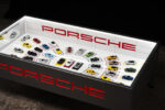 Porsche Coffee Table Containing 45 Scale Model Cars