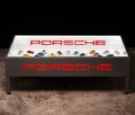 Porsche Coffee Table Containing 45 Scale Model Cars