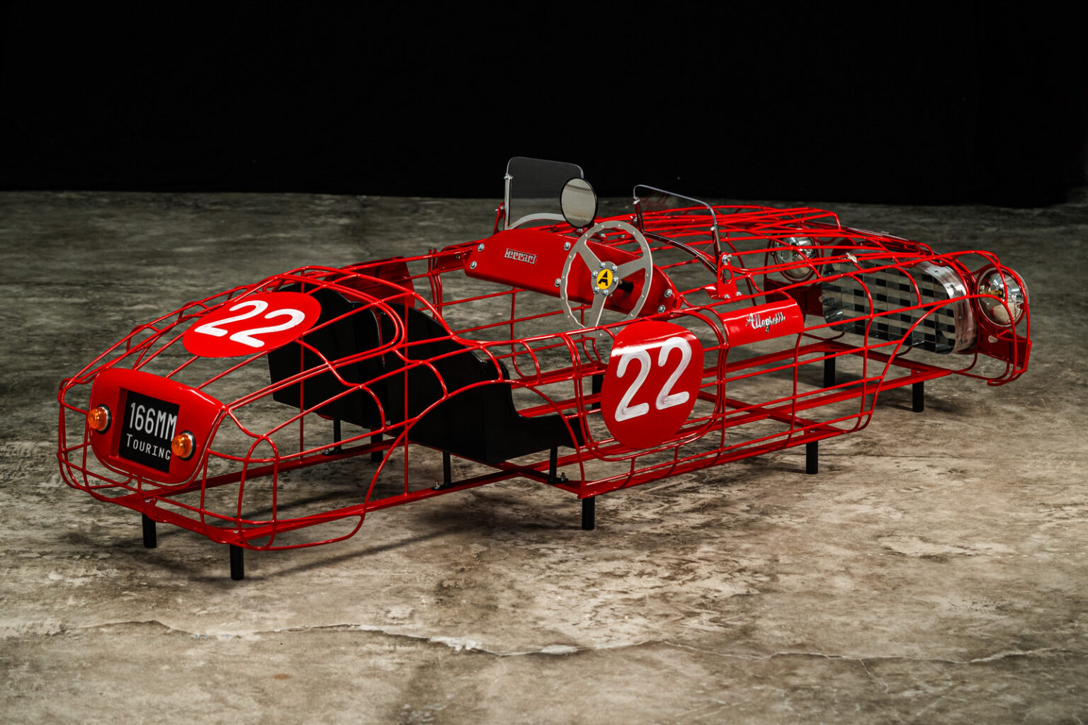 An Incredible 7-Foot Long Ferrari 166 MM Wire Sculpture