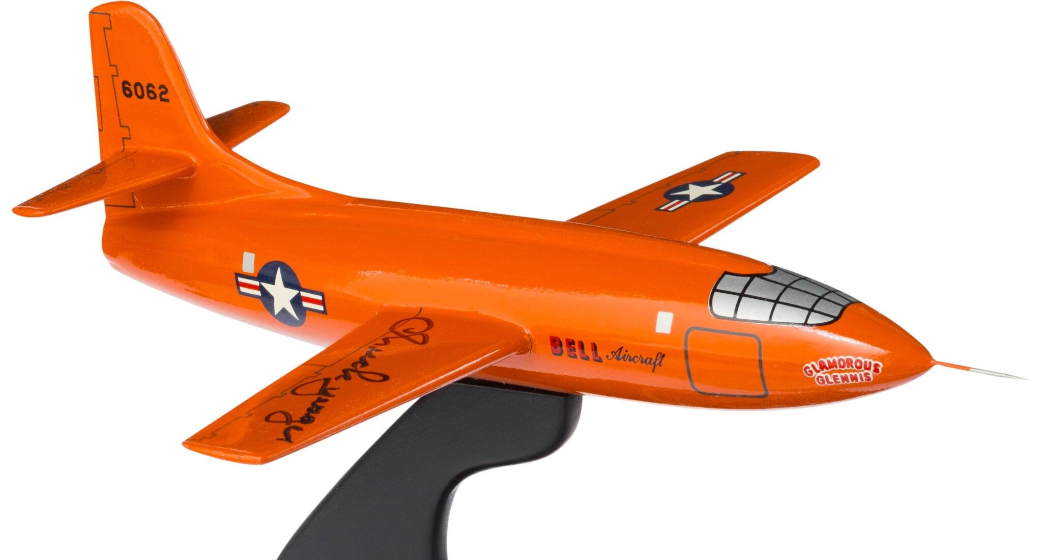 A Chuck Yeager Signed Bell X-1 Rocket Research Plane 1/32 Model