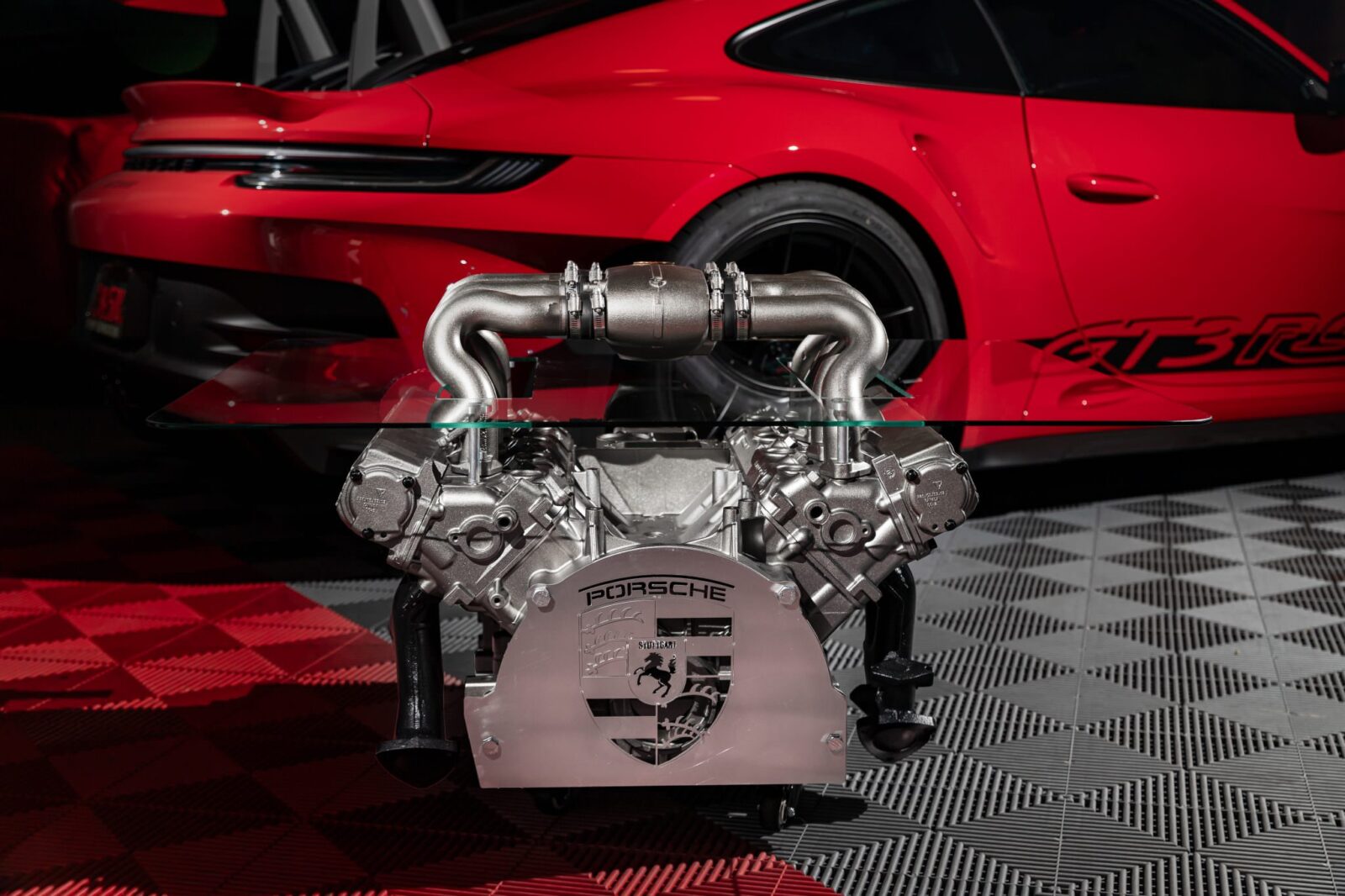 A Porsche M28 V8 Coffee Table