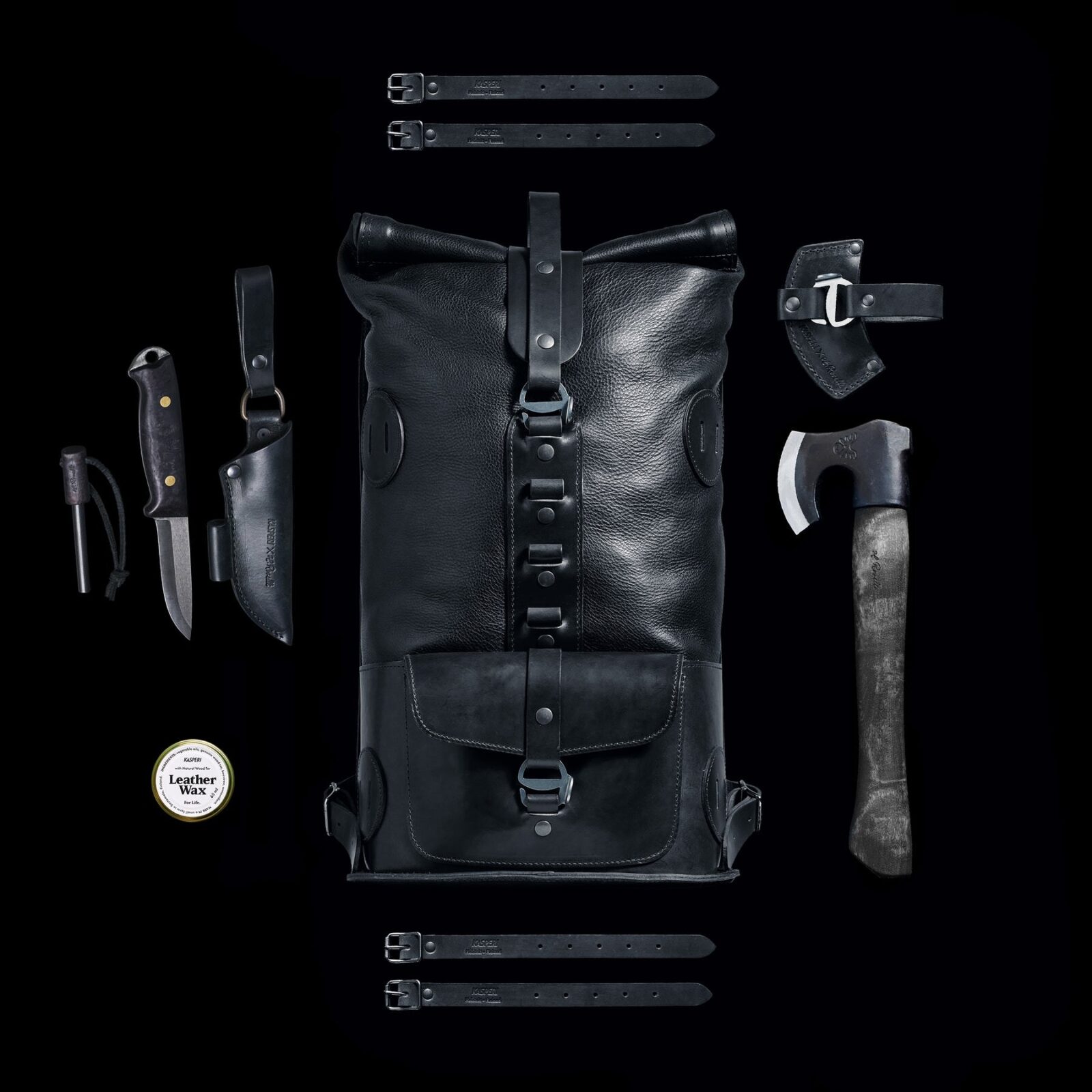 The Kasperi Black Fold-Top Backpack – Made In Finland