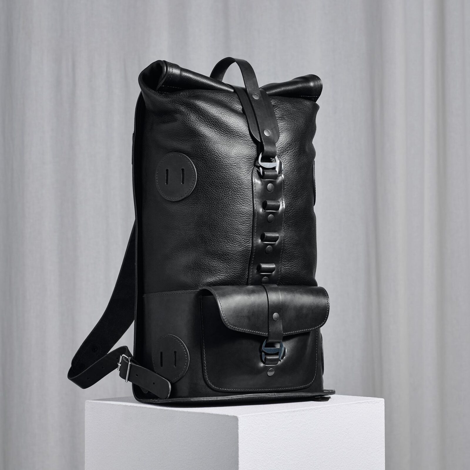 The Kasperi Black Fold-Top Backpack – Made In Finland
