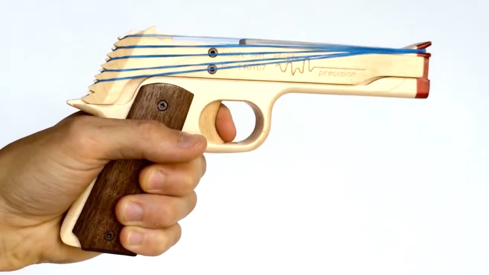 A Semi-Automatic Rubber Band Gun! The Model 1911