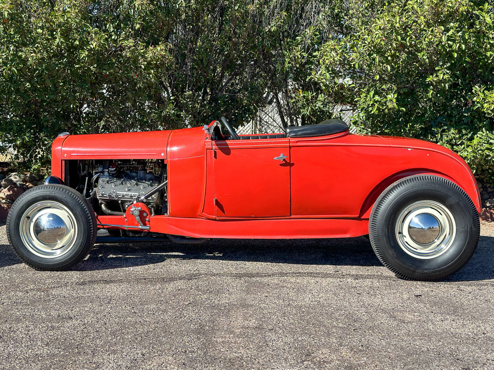 A 1950s Survivor! A Red Ford Model A Roadster Hot Rod
