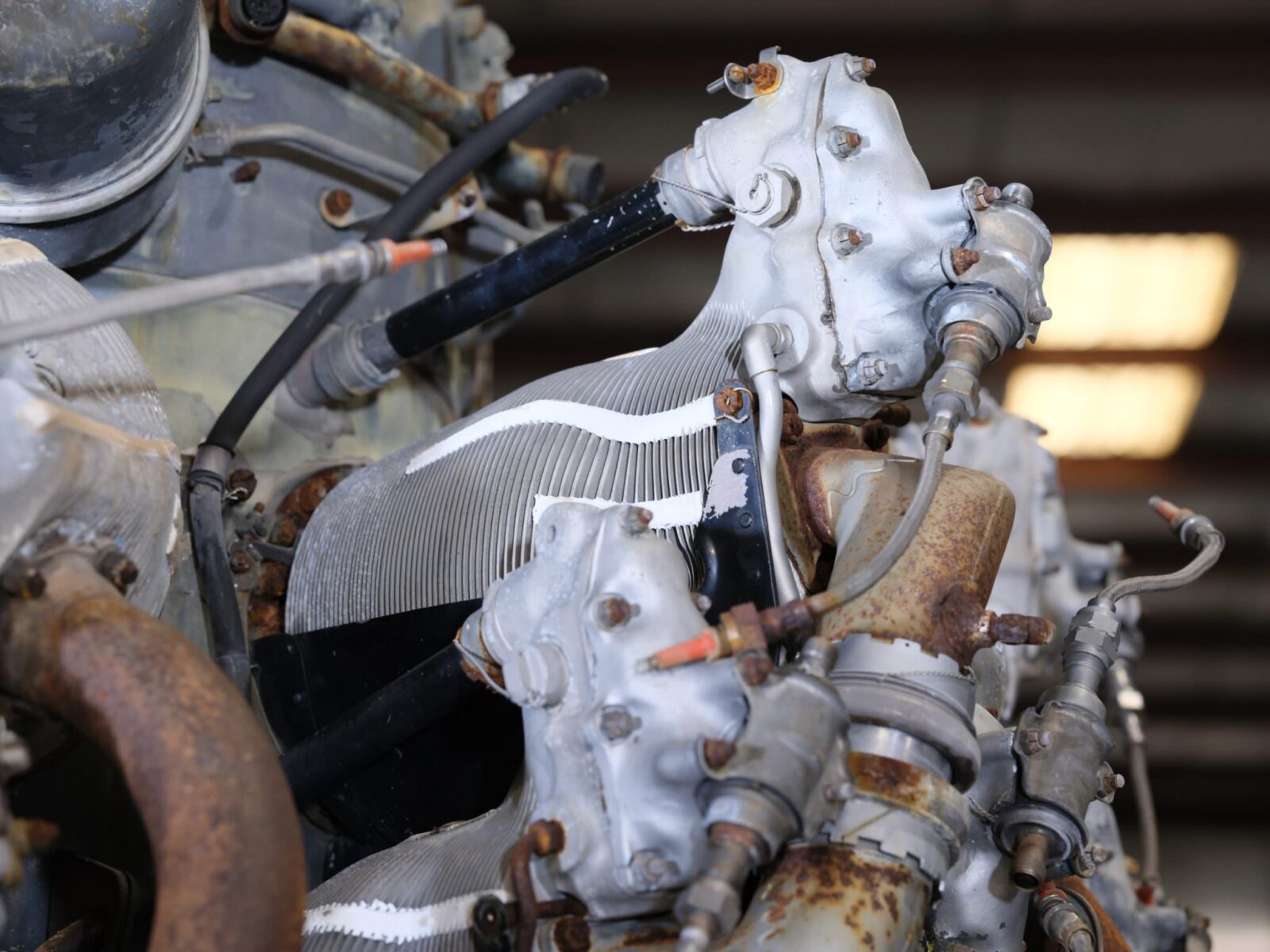 A 71.5 Liter 4,300 BHP Pratt & Whitney R-4360 Wasp Major 28 Cylinder Engine