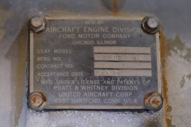 A 71.5 Liter 4,300 BHP Pratt & Whitney R-4360 Wasp Major 28 Cylinder Engine