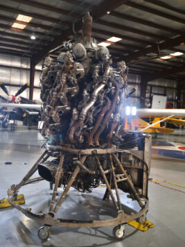 A 71.5 Liter 4,300 BHP Pratt & Whitney R-4360 Wasp Major 28 Cylinder Engine