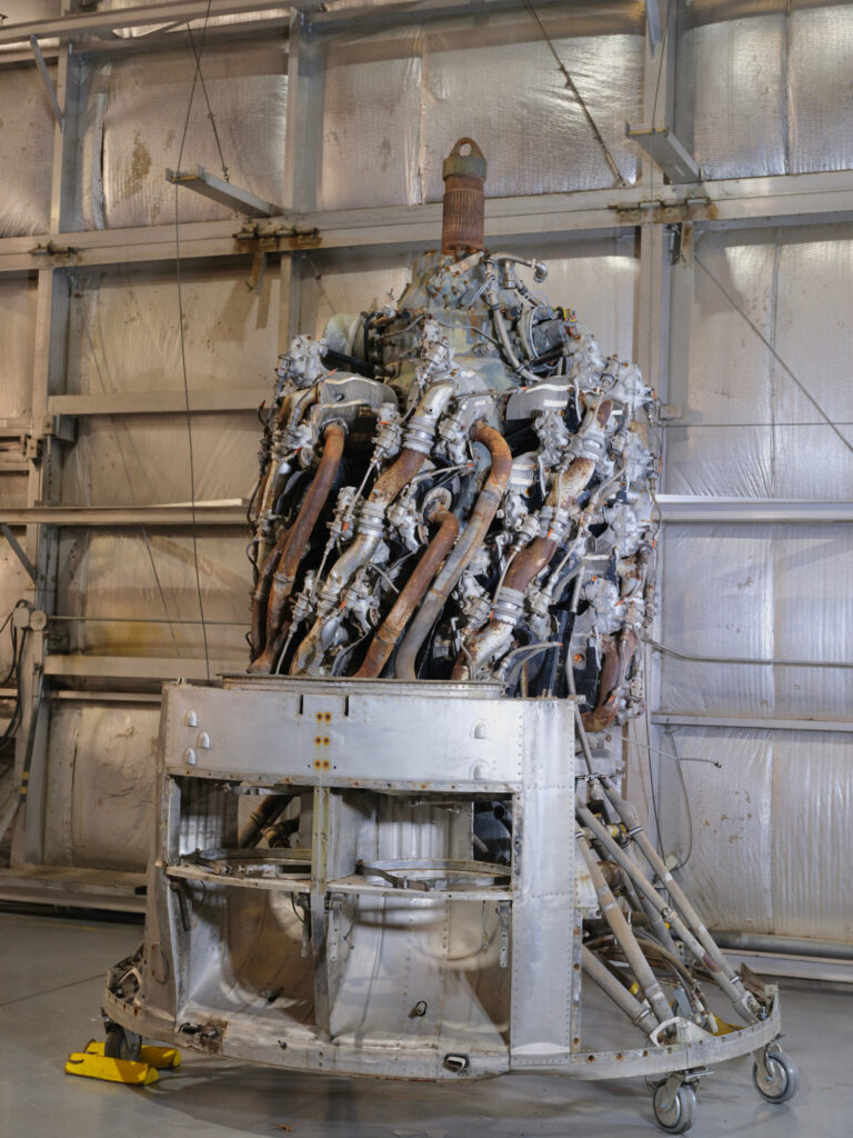 A 71.5 Liter 4,300 BHP Pratt & Whitney R-4360 Wasp Major 28 Cylinder Engine