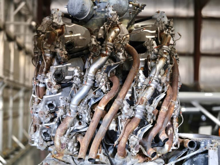 A 71.5 Liter 4,300 BHP Pratt & Whitney R-4360 Wasp Major 28 Cylinder Engine